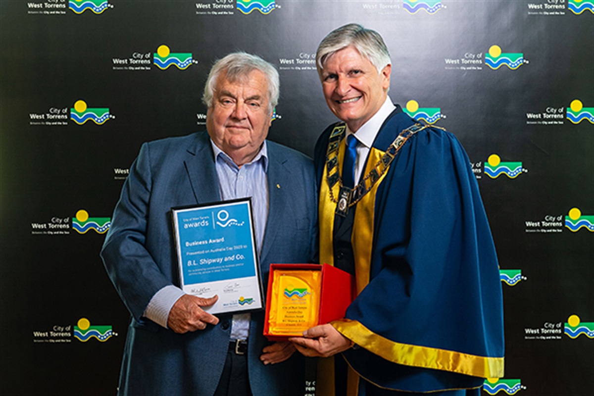 Business Award 2023 BL Shipway and Co - David Shipway City of West Torrens